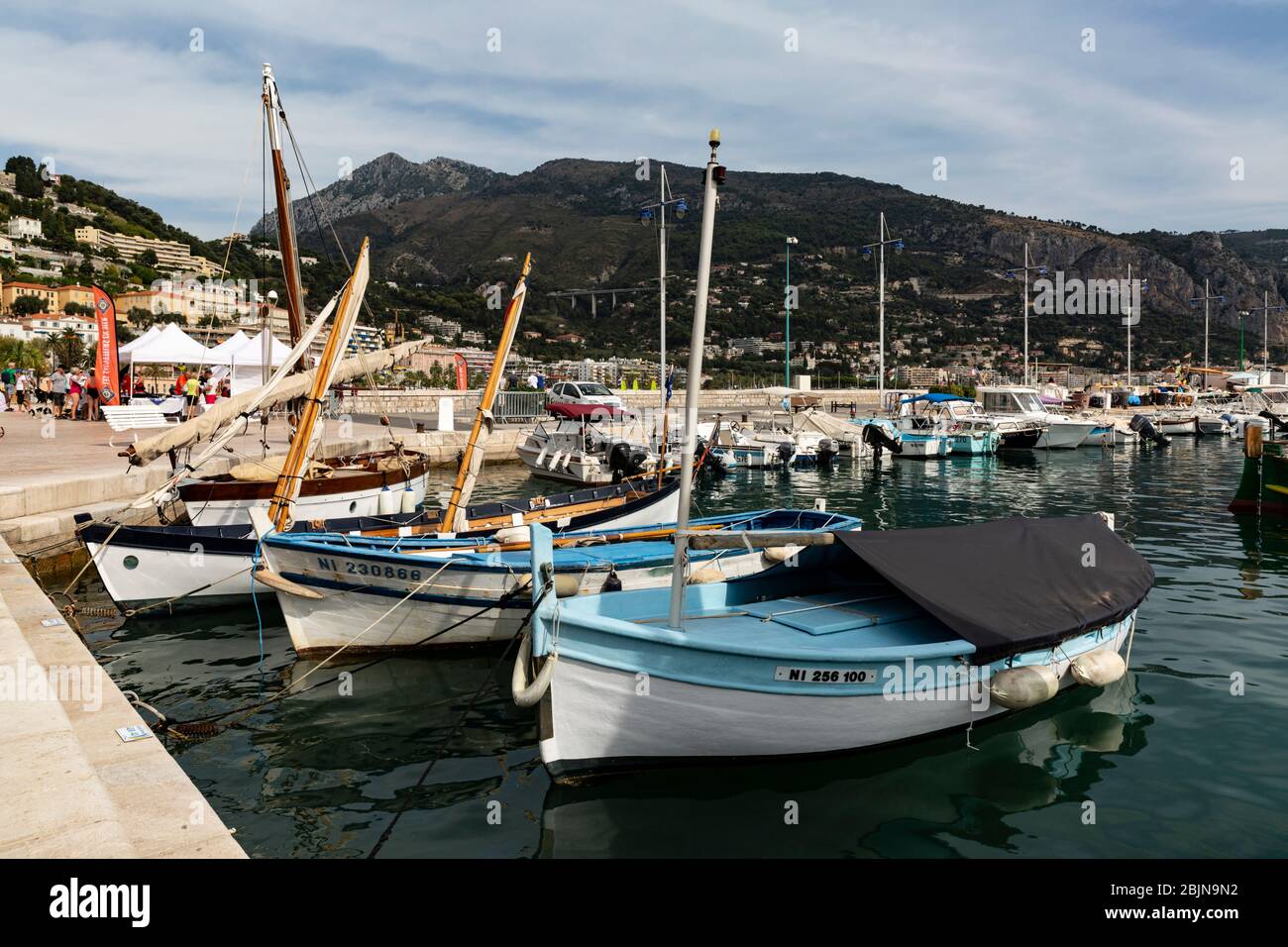 Small boats in menton hi-res stock photography and images - Alamy