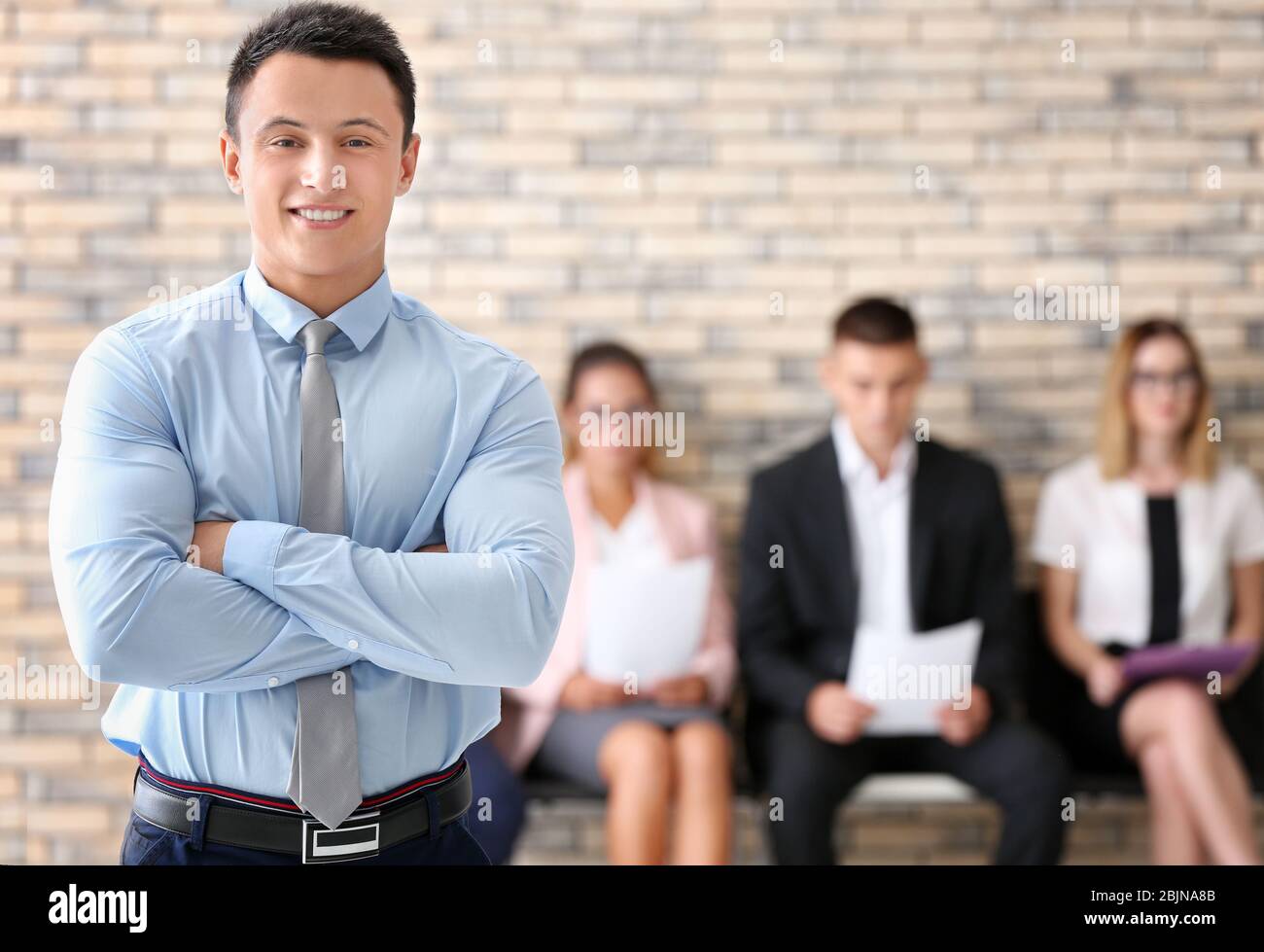 Man interview blurred hi-res stock photography and images - Alamy