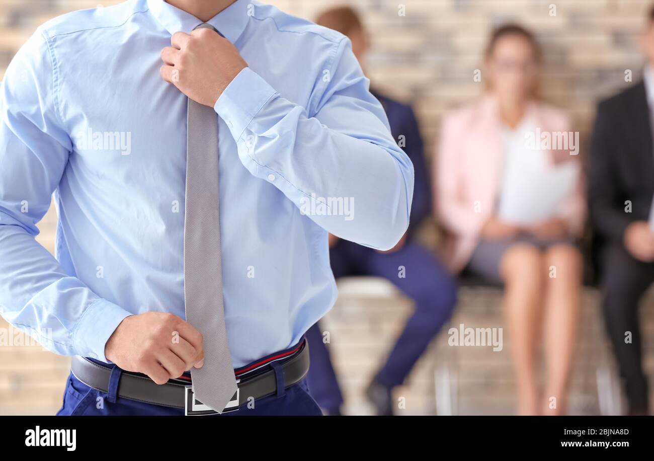 Man interview blurred hi-res stock photography and images - Alamy