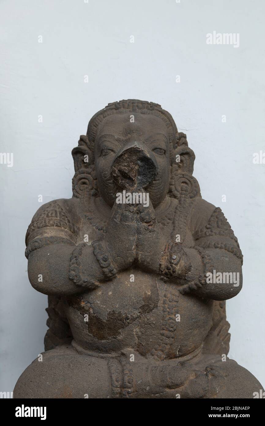 Jakarta, Indonesia - July 14, 2019: Ancient stone sculpture, depict of ...