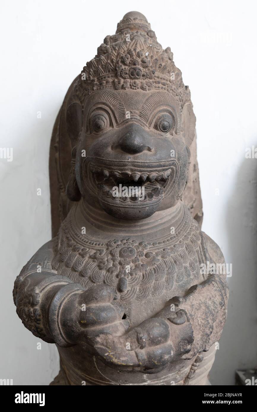 Jakarta, Indonesia - July 14, 2019: Ancient stone sculpture, depict of ...