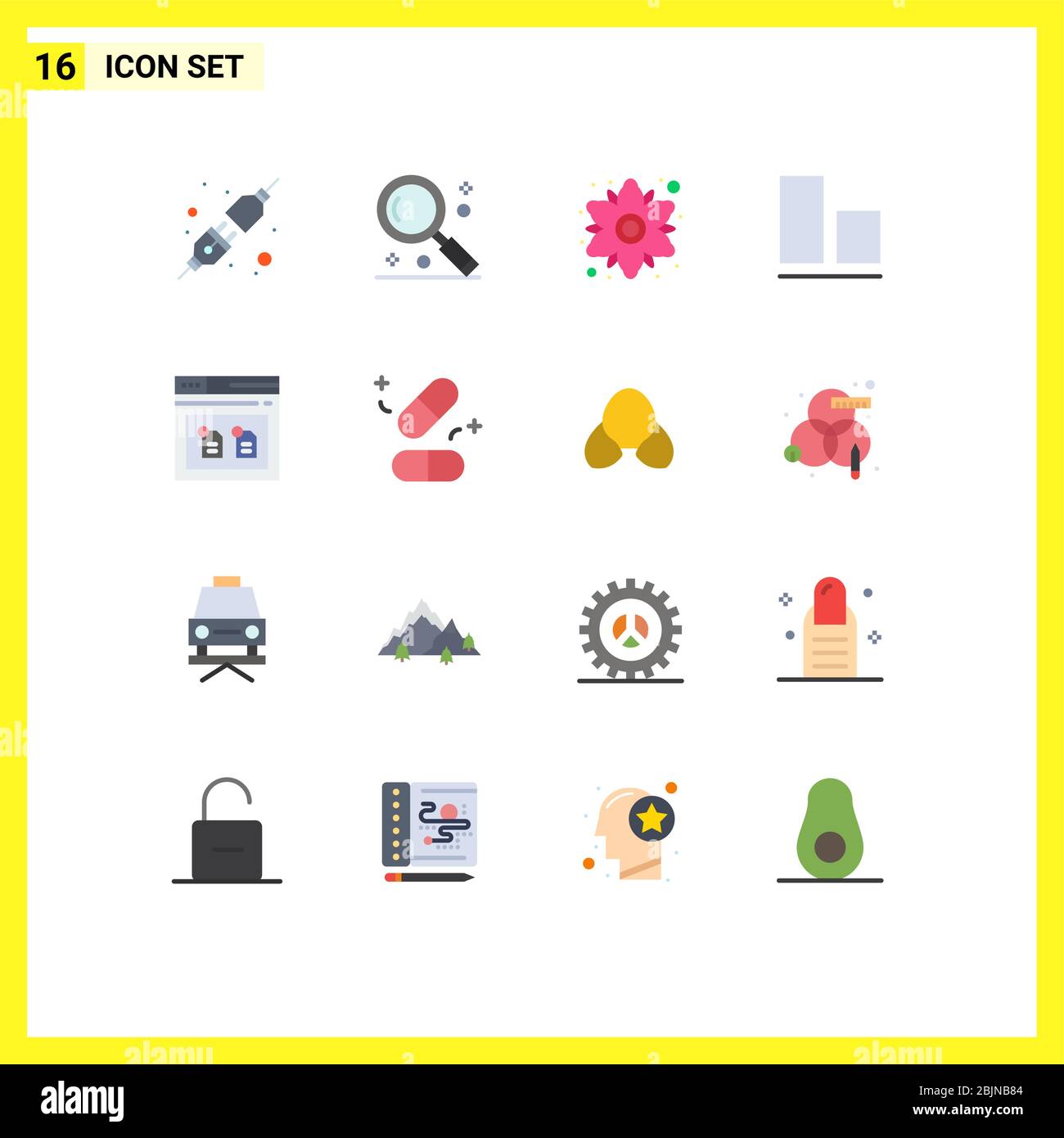 16 Creative Icons Modern Signs and Symbols of document, archive ...