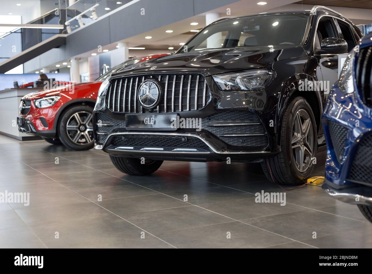 Russia, Izhevsk - February 20, 2020: New prestigious cars in the ...