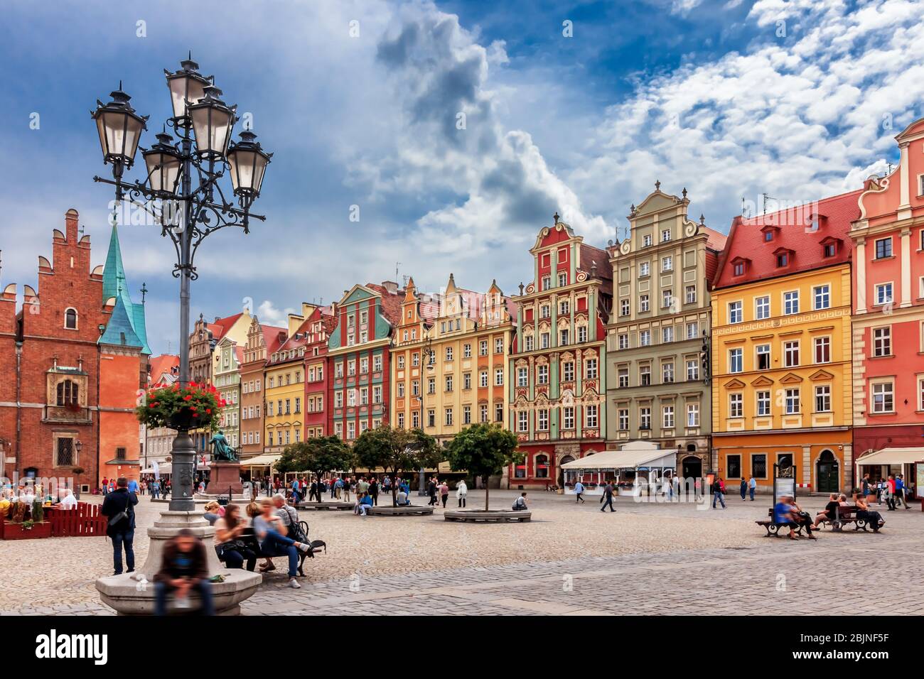 View of the main market square - Wroclaw, Poland Stock Photo - Alamy