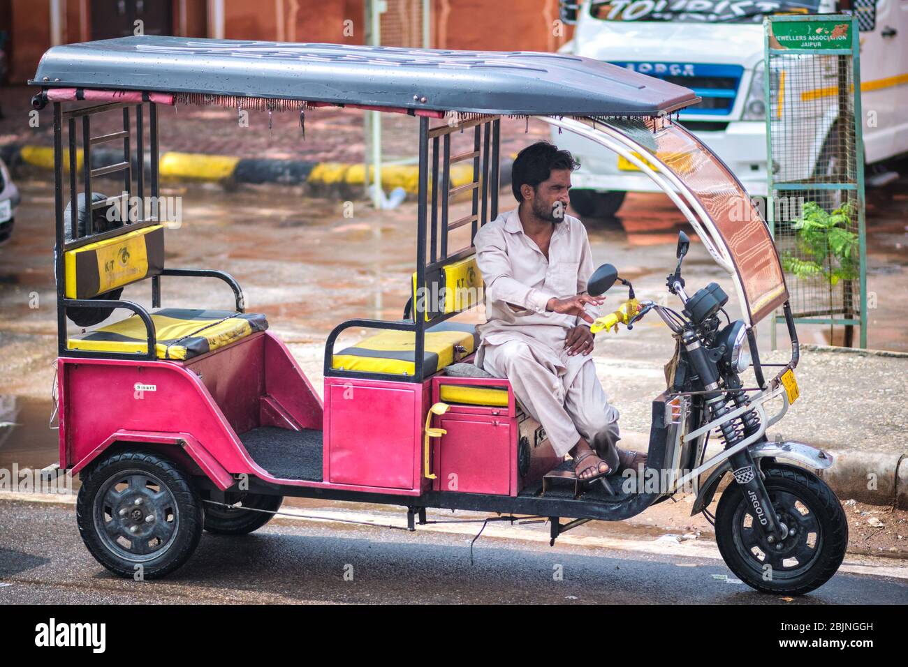 Rickshaw driver is waiting for customers hi-res stock photography and ...