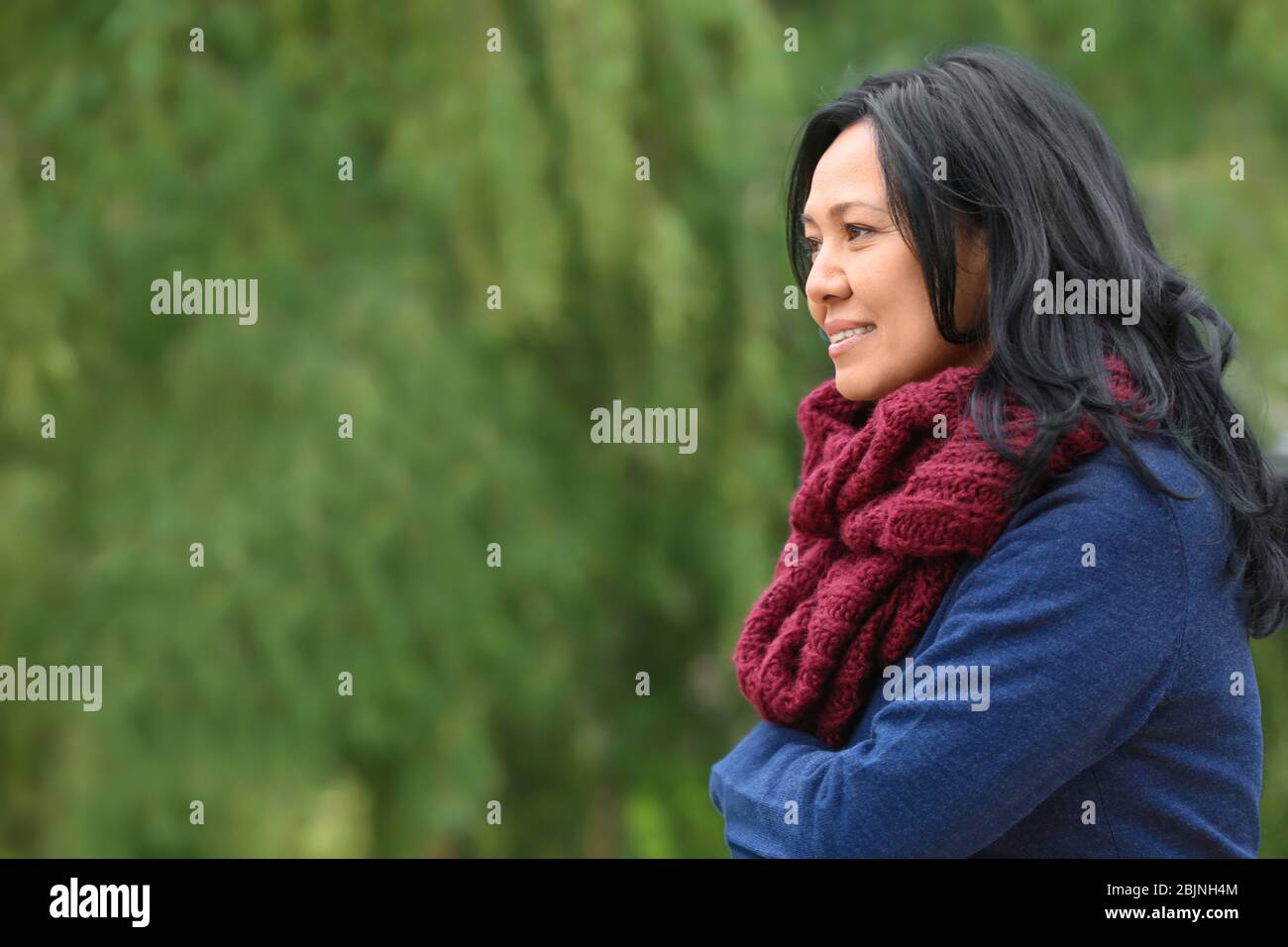 Beautiful mature woman outdoors hi-res stock photography and images - Alamy