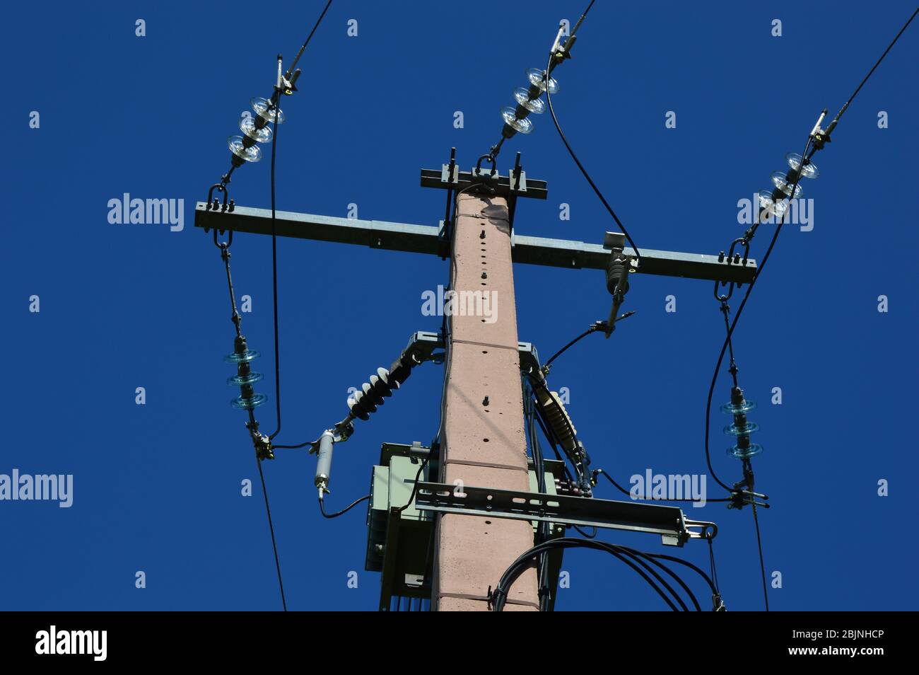 A current transformer on a power pole Stock Photo - Alamy