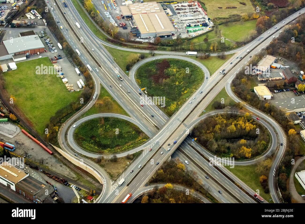 Motorway exit slip road hi-res stock photography and images - Alamy