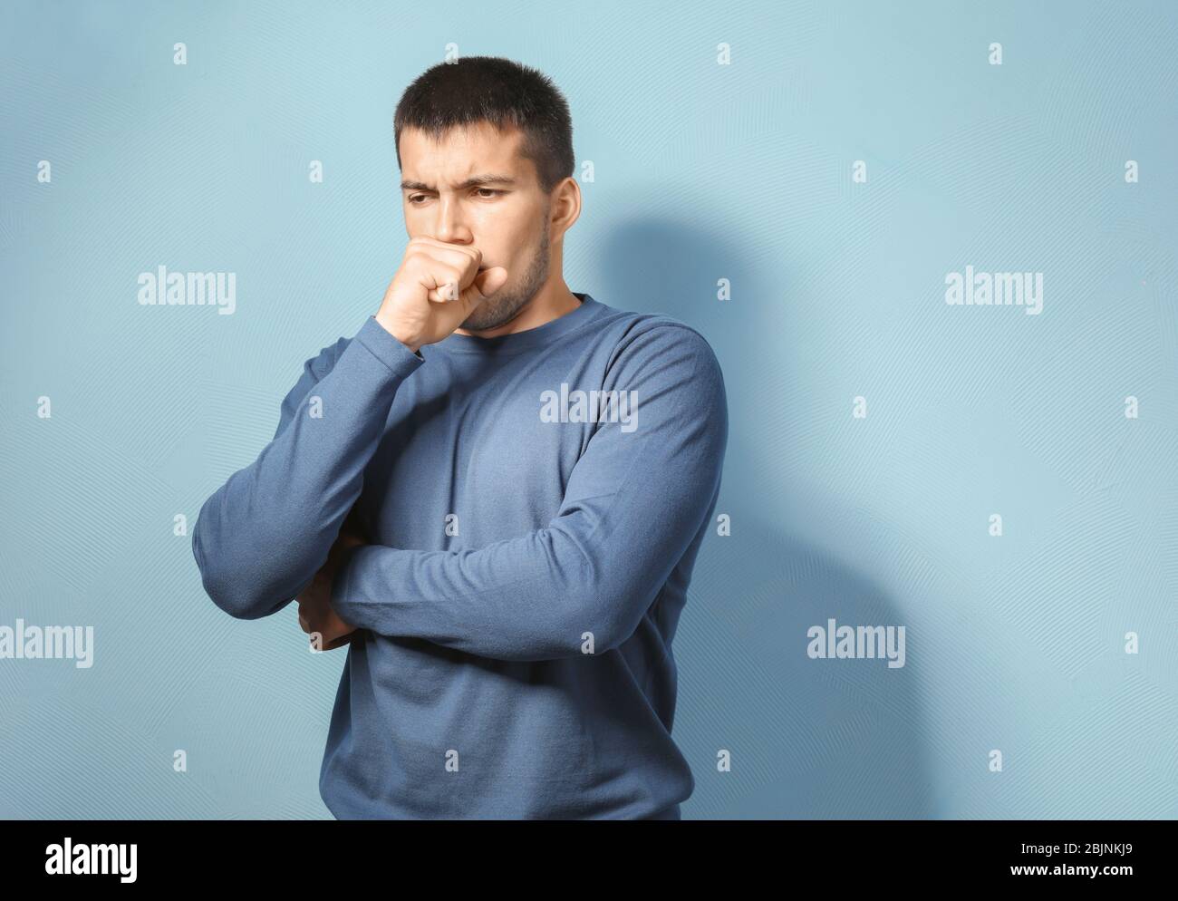Caucasian young handsome ill man hi-res stock photography and images ...