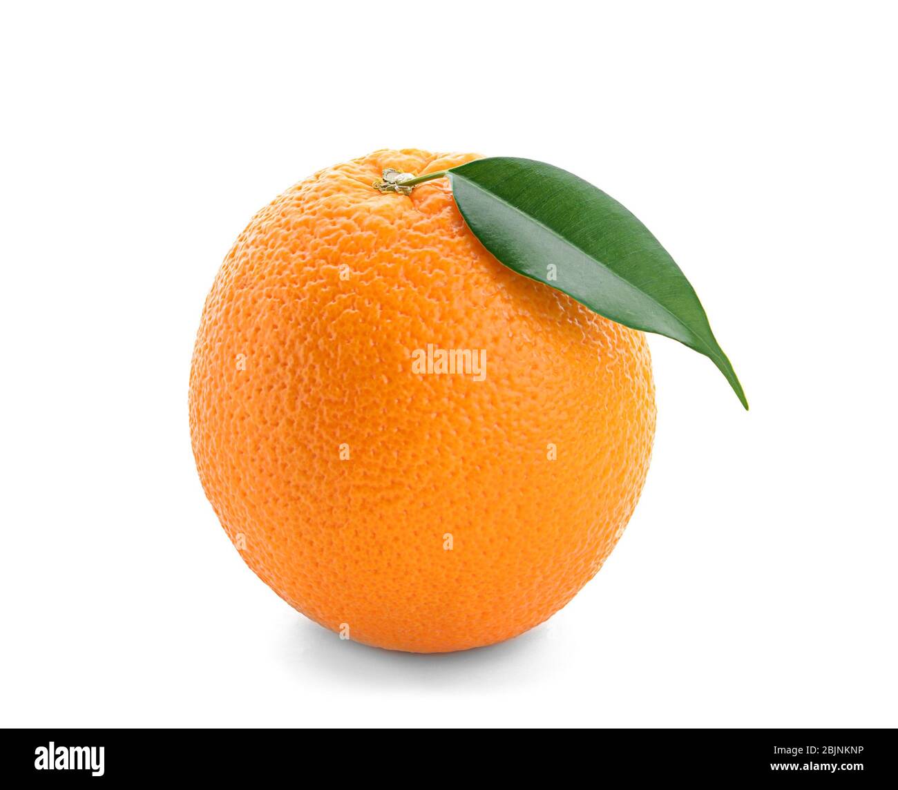 Yummy fresh orange on white background Stock Photo - Alamy