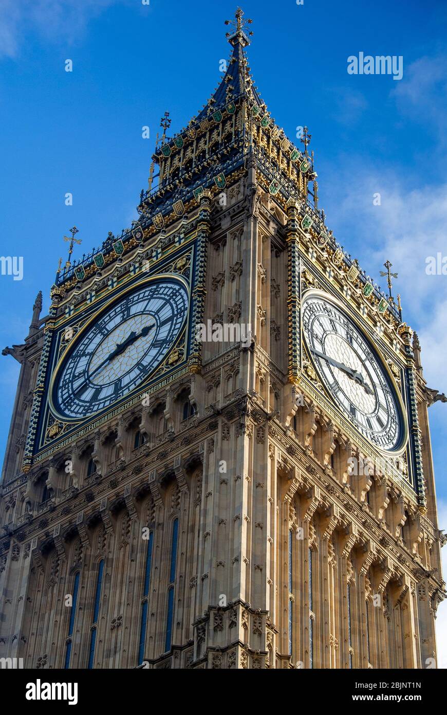 Big Ben clock tower at the Palace of Westminster, London, UK Stock ...