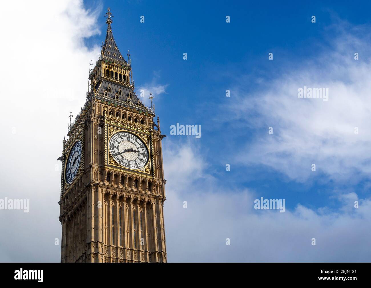 Big Ben clock tower at the Palace of Westminster, London, UK Stock ...