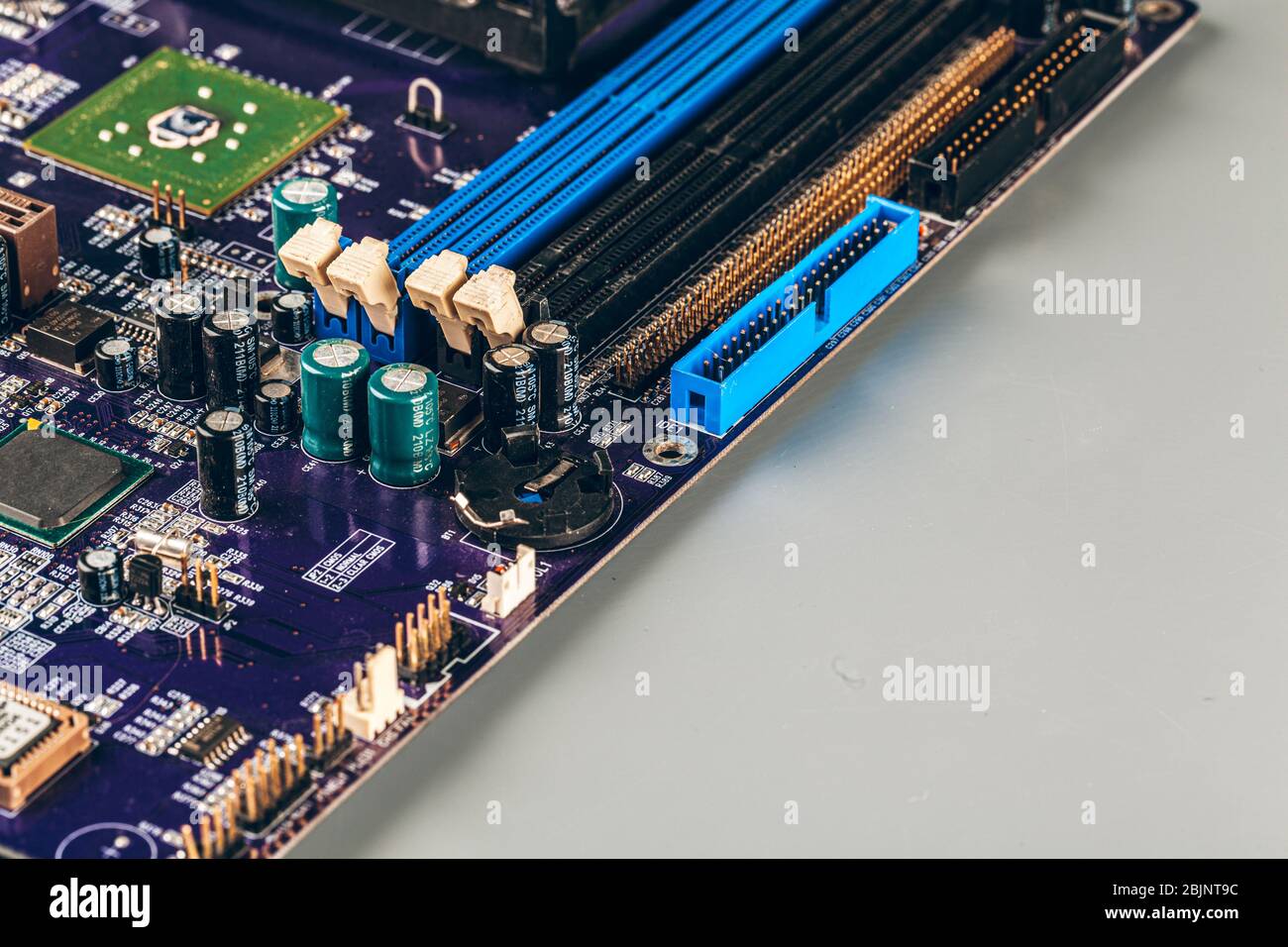 Computer electronic circuit board with processor close up Stock Photo ...