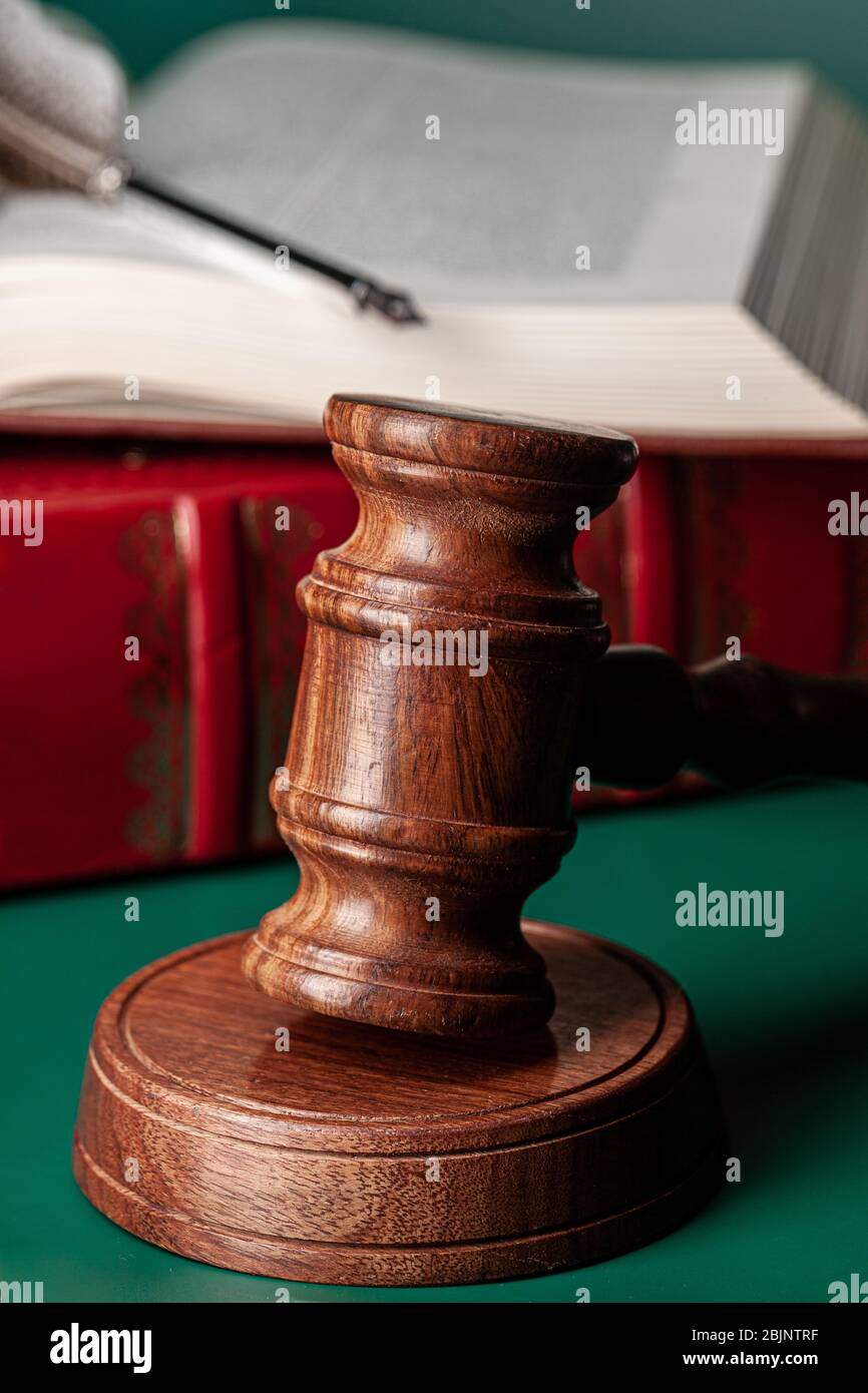 Mallet of a judge, close up shot Stock Photo - Alamy