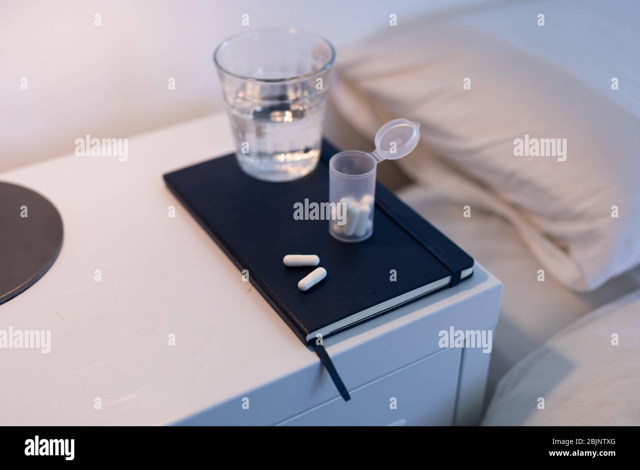 Medication on bedside table hi-res stock photography and images - Alamy