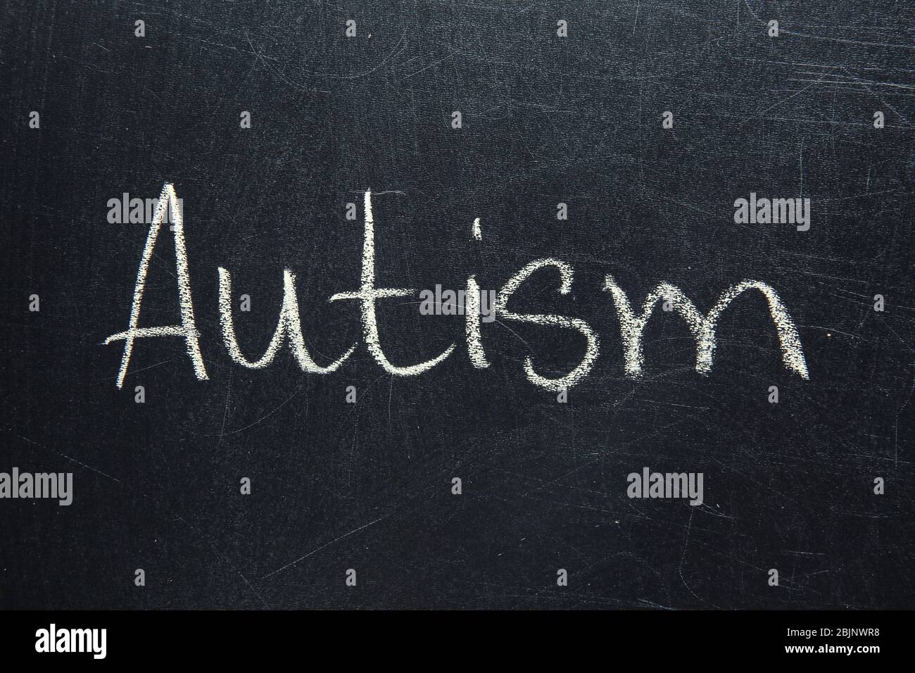 Word AUTISM written on chalk board Stock Photo - Alamy