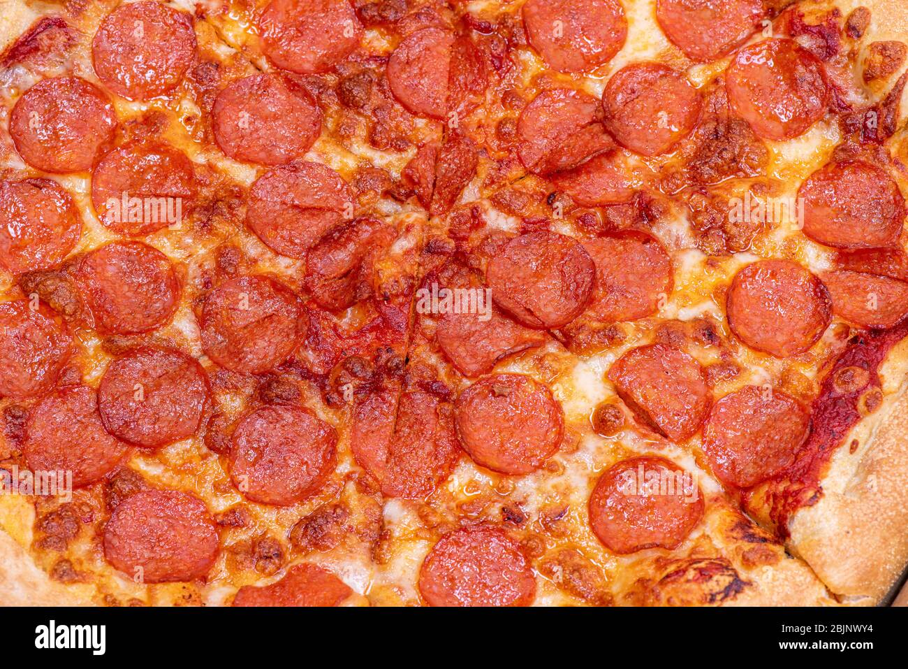 pizza with sausage close up isolated on white background Stock Photo ...