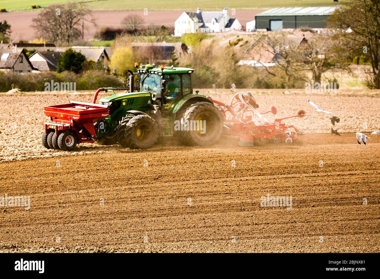 Spring planting . SCotland. Agricultural implements Stock Photo - Alamy