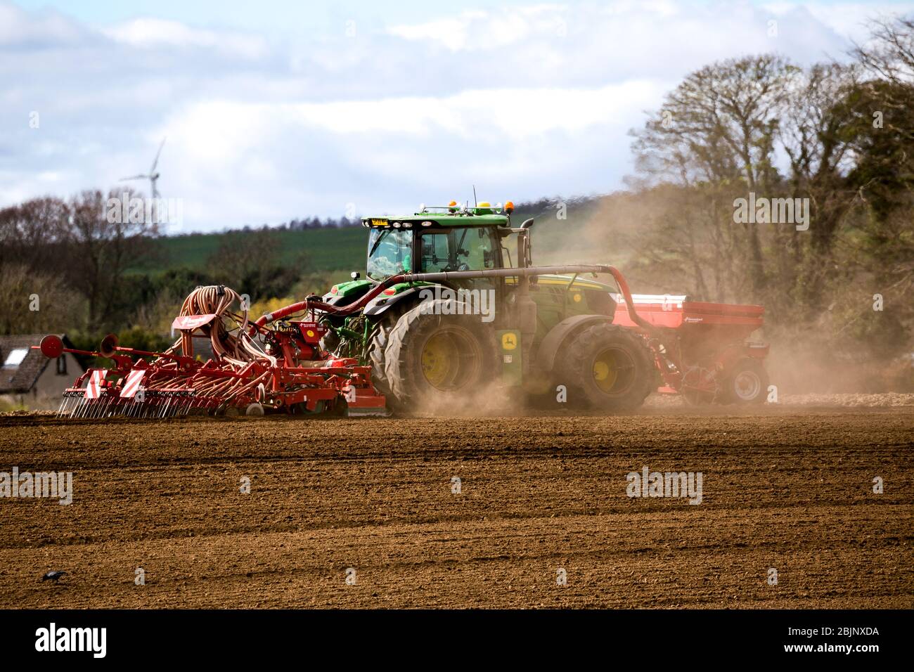 Spring planting . SCotland. Agricultural implements Stock Photo - Alamy