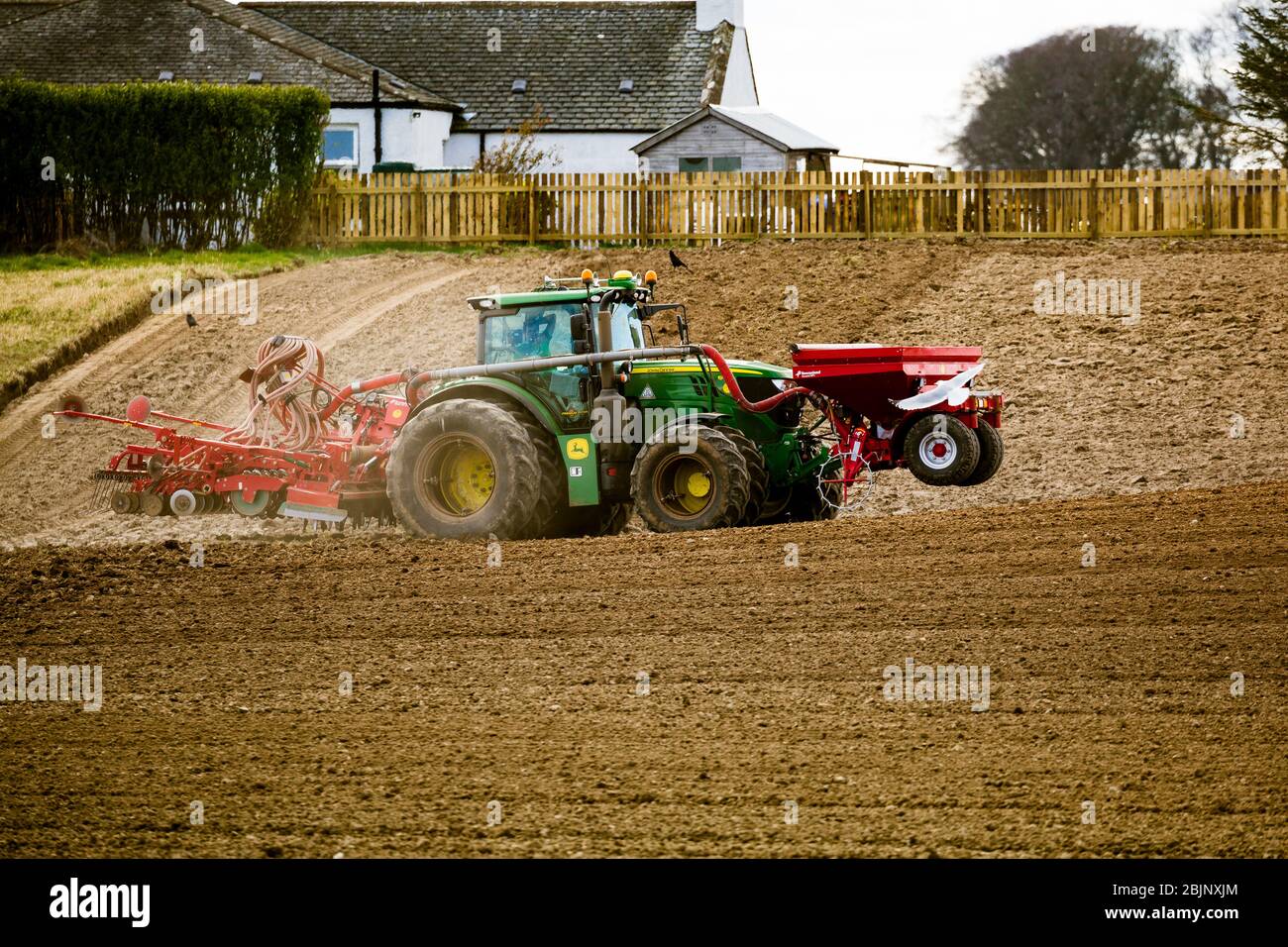 Spring planting . SCotland. Agricultural implements Stock Photo - Alamy