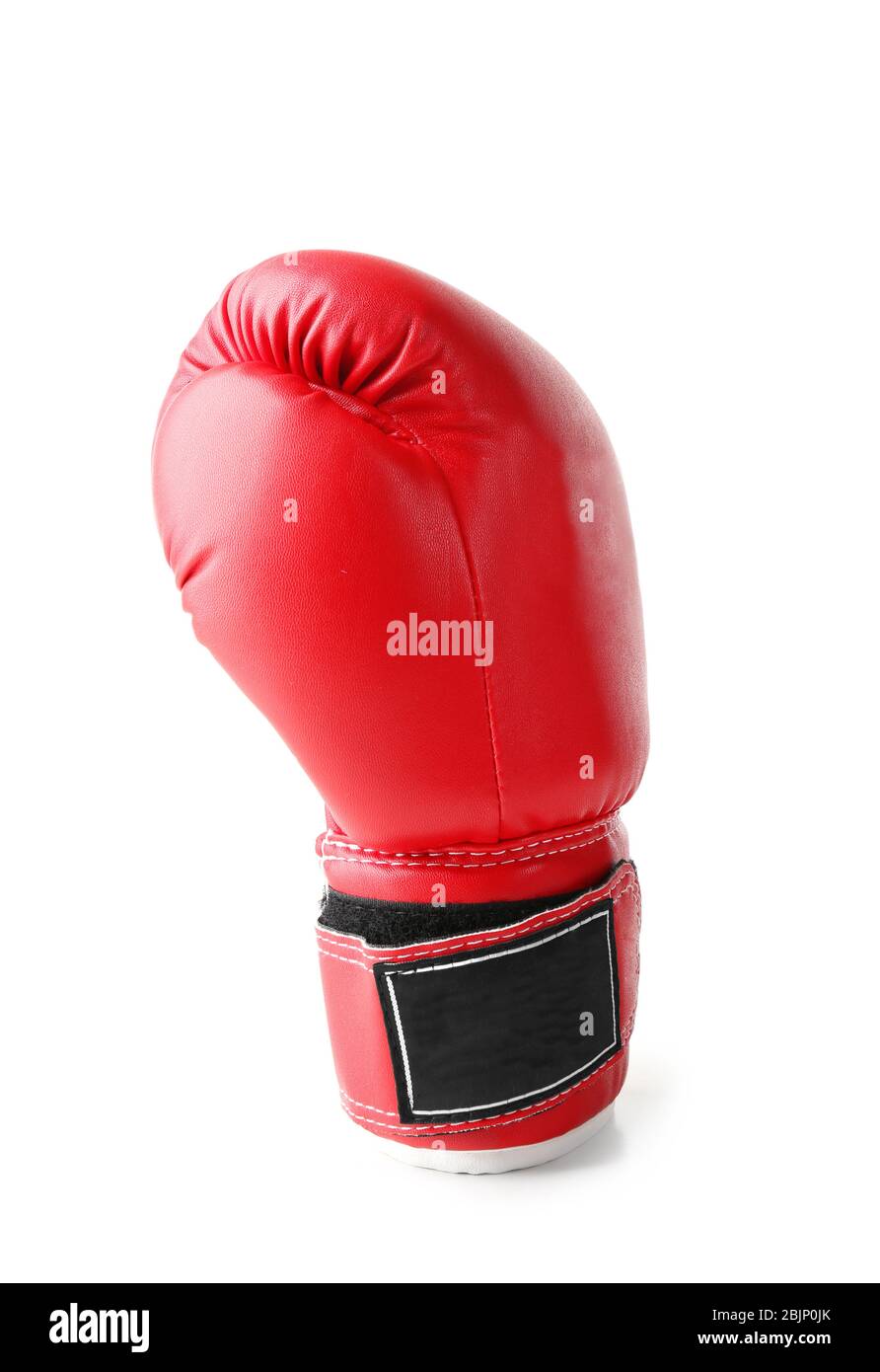 Red boxing glove, isolated on white Stock Photo - Alamy