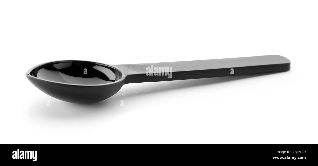 Plastic measuring spoon Black and White Stock Photos & Images - Alamy
