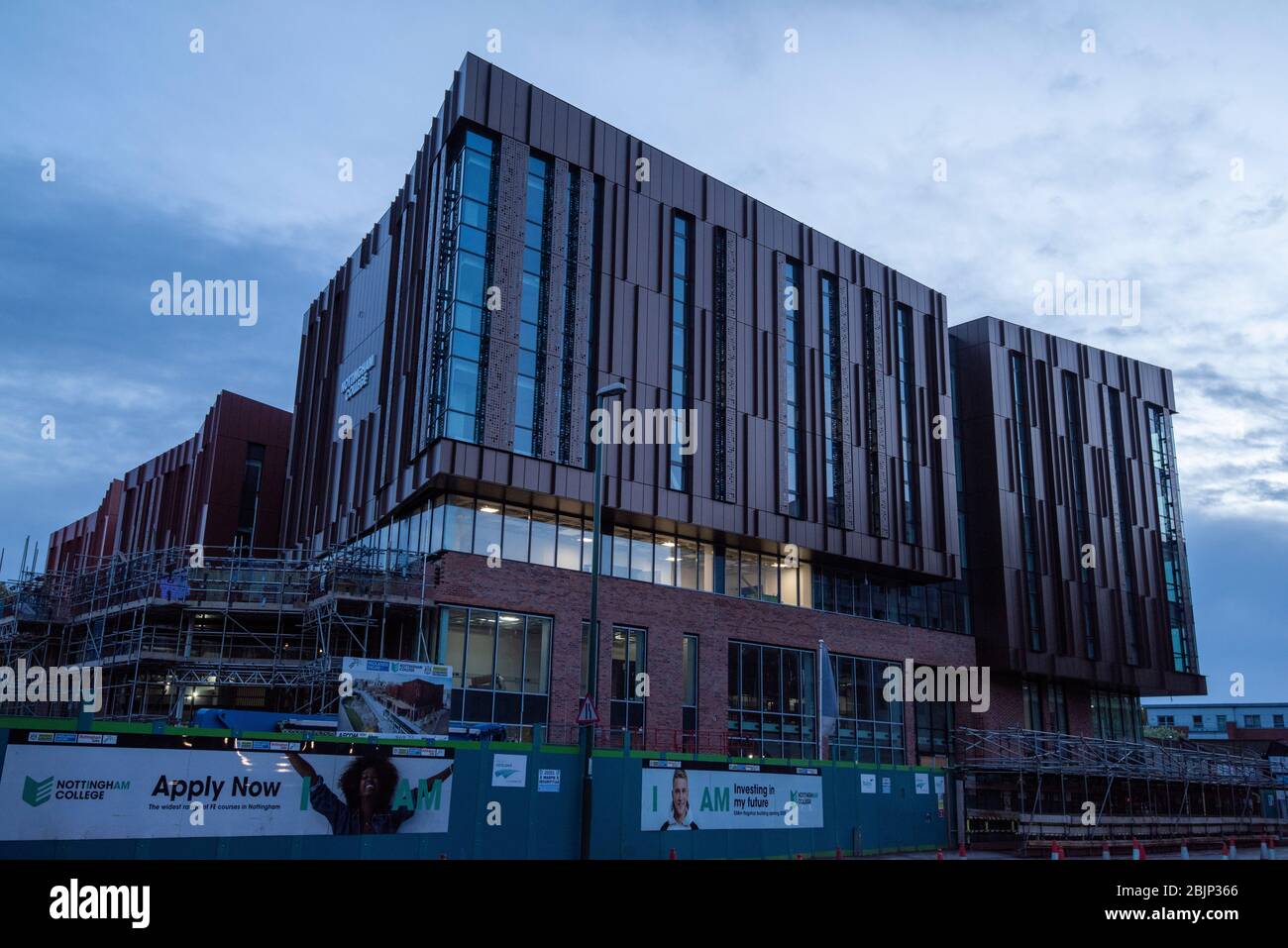 Early morning at the Nottingham College Hub, Nottingham City South side ...