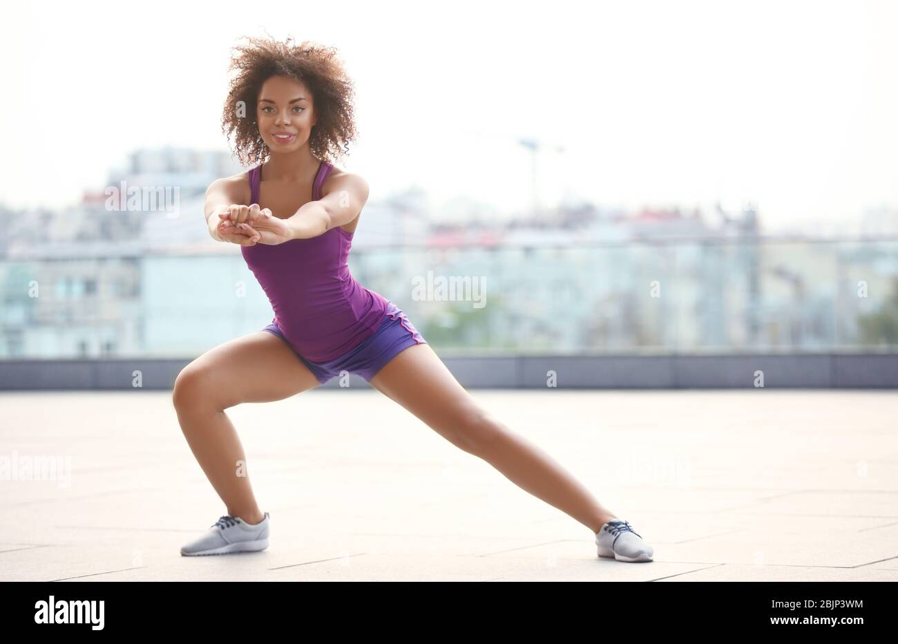 African american woman training hi-res stock photography and images - Alamy