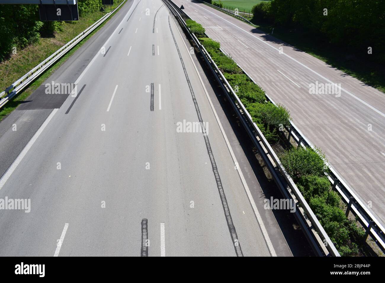 the Autobahn, empty and damaged as rarely seen Stock Photo - Alamy