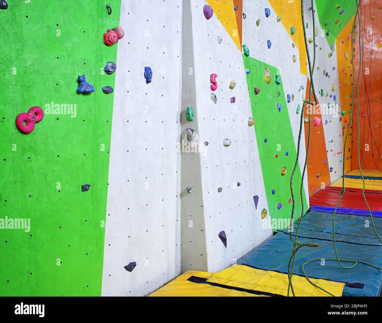 Interior of modern climbing gym Stock Photo - Alamy