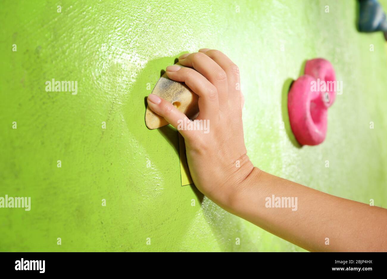 Climbing wall hand hold closeup hi-res stock photography and images - Alamy