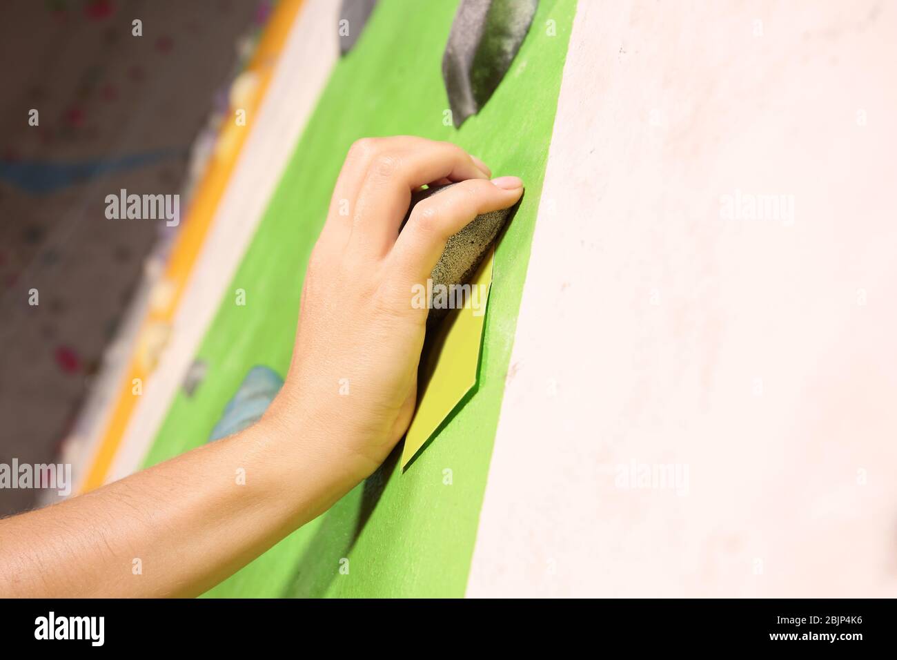 Climbing wall hand hold closeup hi-res stock photography and images - Alamy