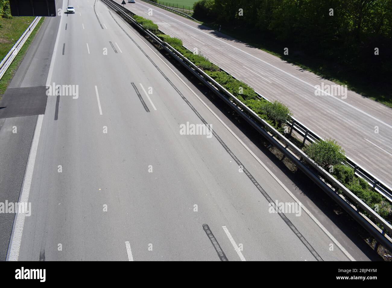 the Autobahn, empty and damaged as rarely seen Stock Photo - Alamy