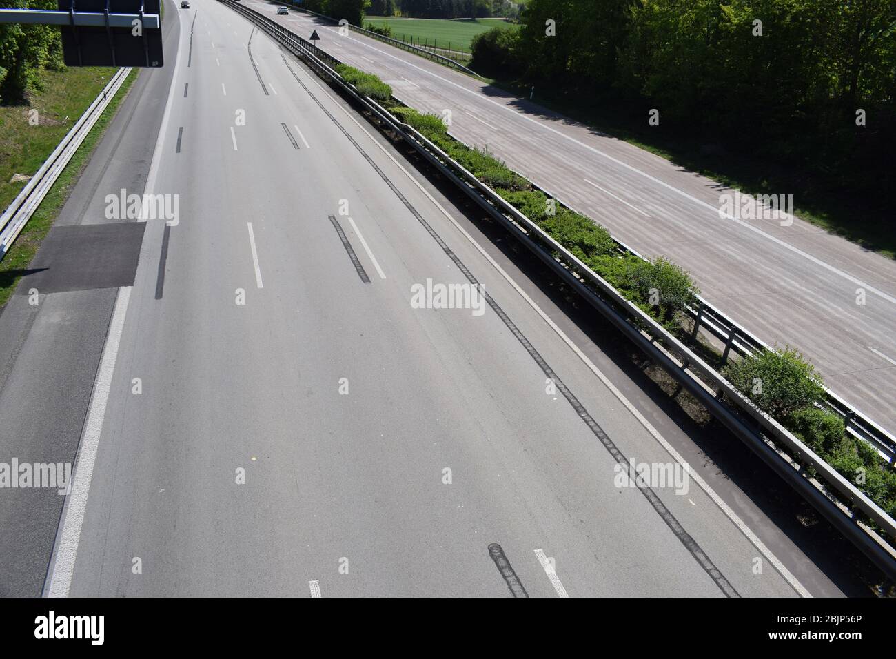 the Autobahn, empty and damaged as rarely seen Stock Photo - Alamy