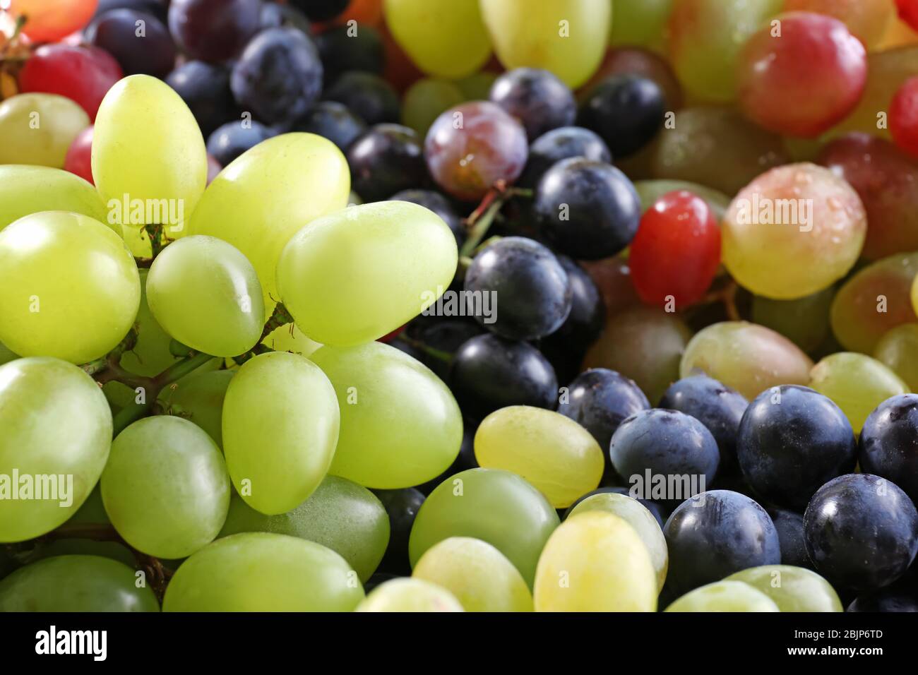 Different varieties of grapes, closeup Stock Photo - Alamy