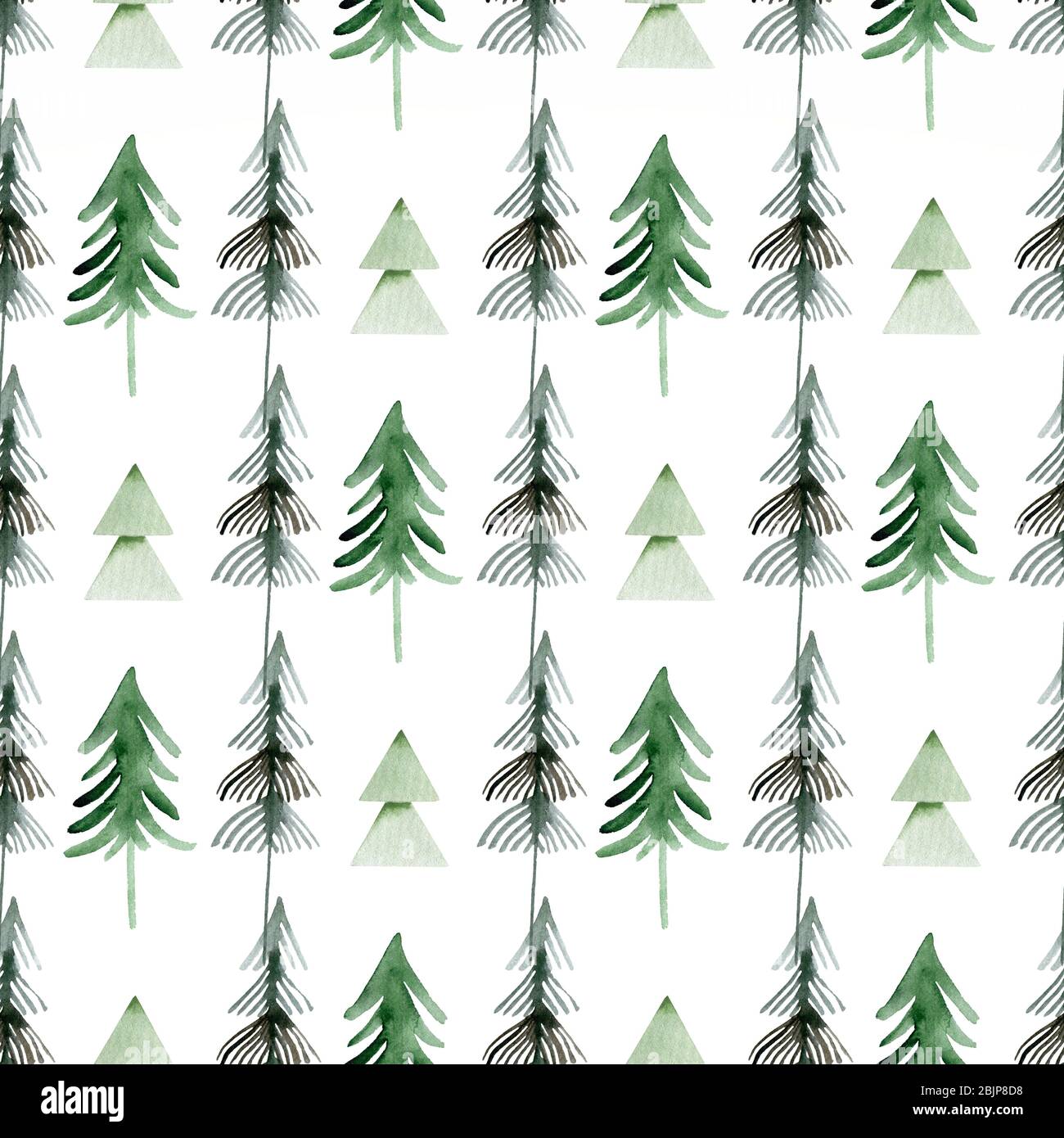 Abstract pine tree forest seamless pattern background love peace Stock ...