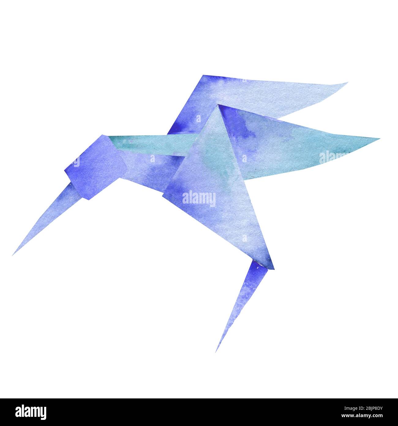 hummingbird origami geometric style . colibri illustration of a many ...