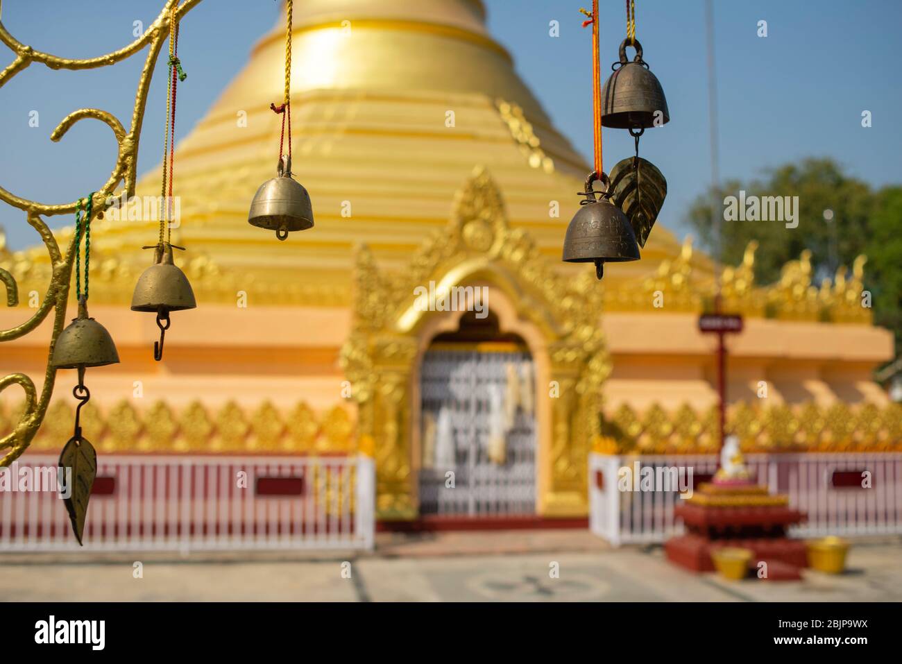 Myanmar Golden Temple on the territory of the Monastic Zone, Lumbini ...