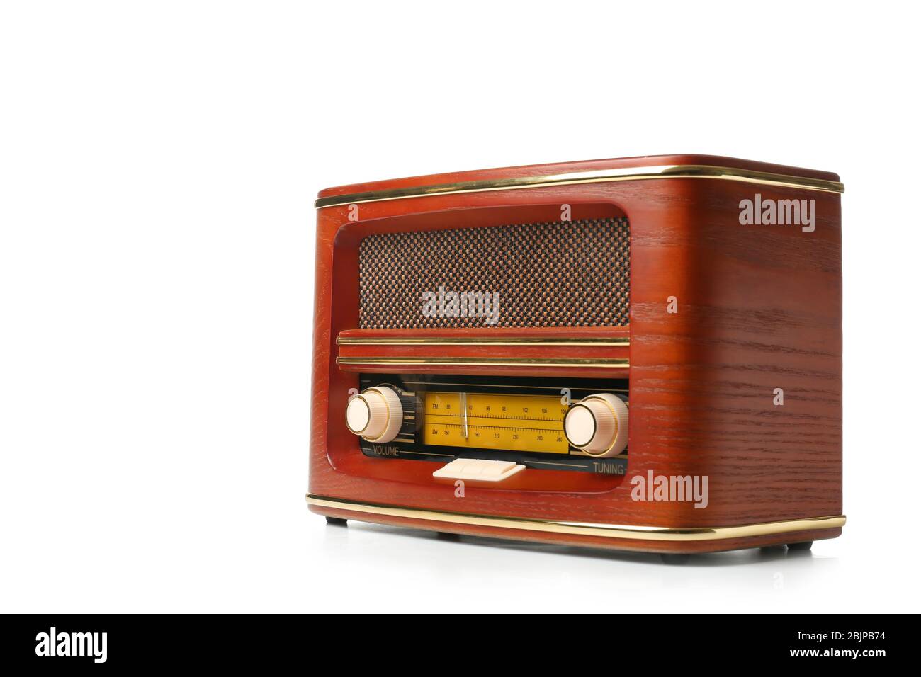 Stylish radio on white background Stock Photo - Alamy