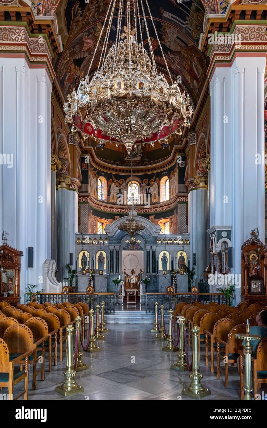 Inside a beautiful church in the capital of Crete Stock Photo - Alamy
