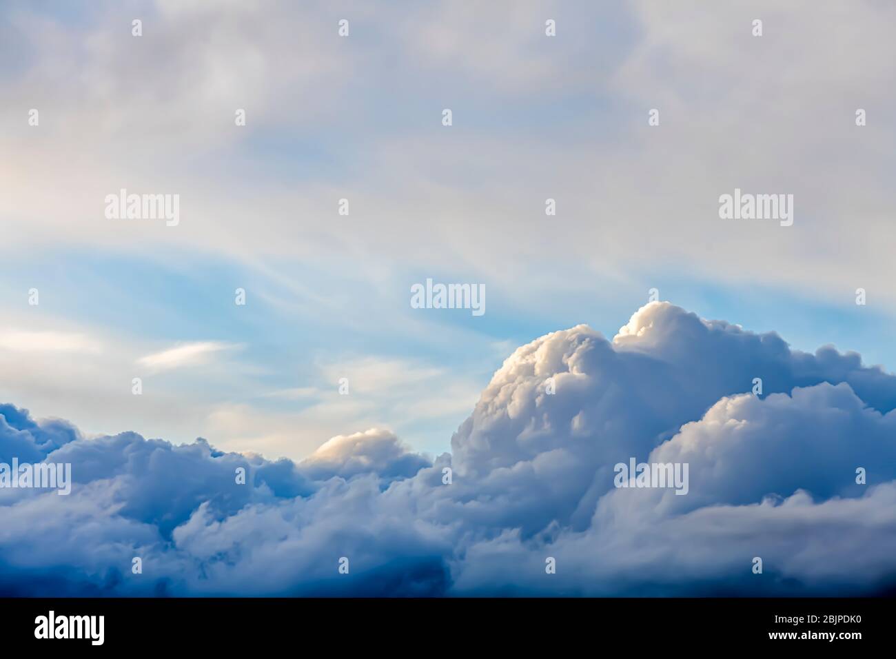 beautiful cumulus clouds at sunset, sunrise. fabulous background with ...