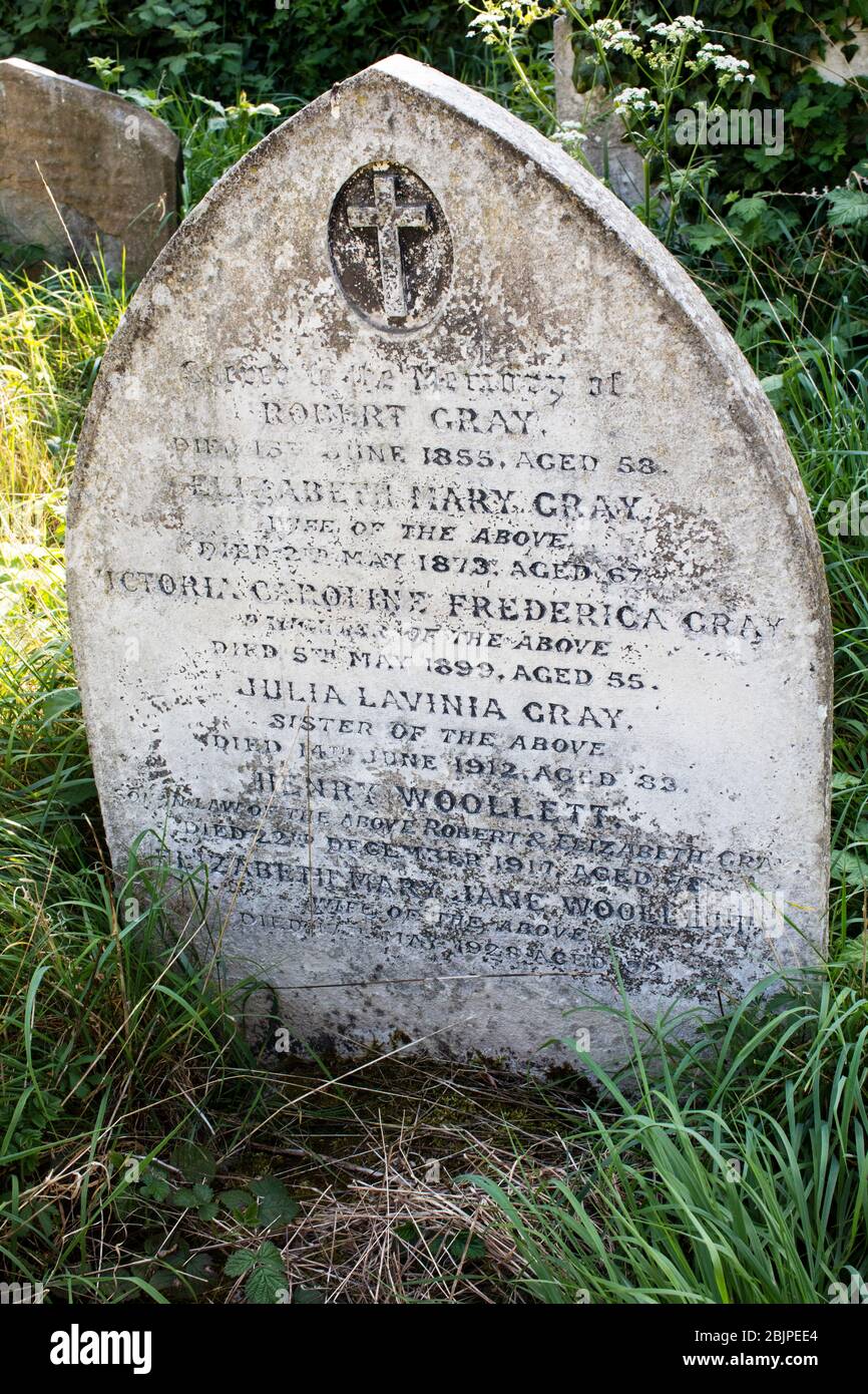 Gravestone in Brompton Cemetery, Kensington, London; one of the ...