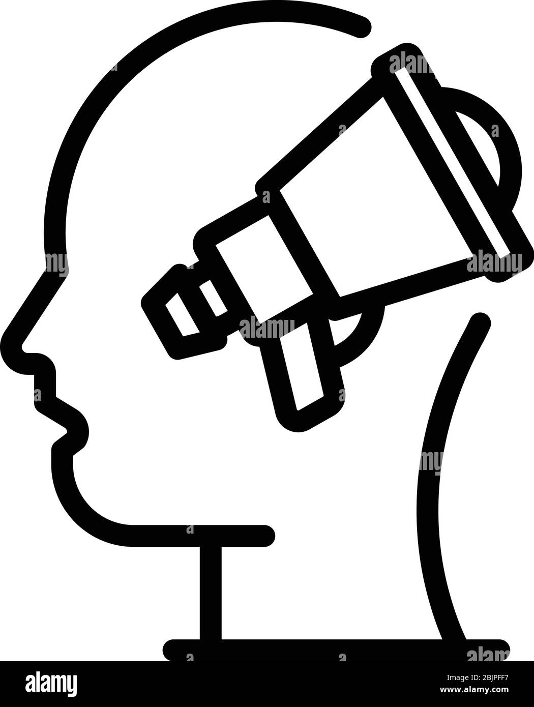 Megaphone head idea icon, outline style Stock Vector Image & Art - Alamy