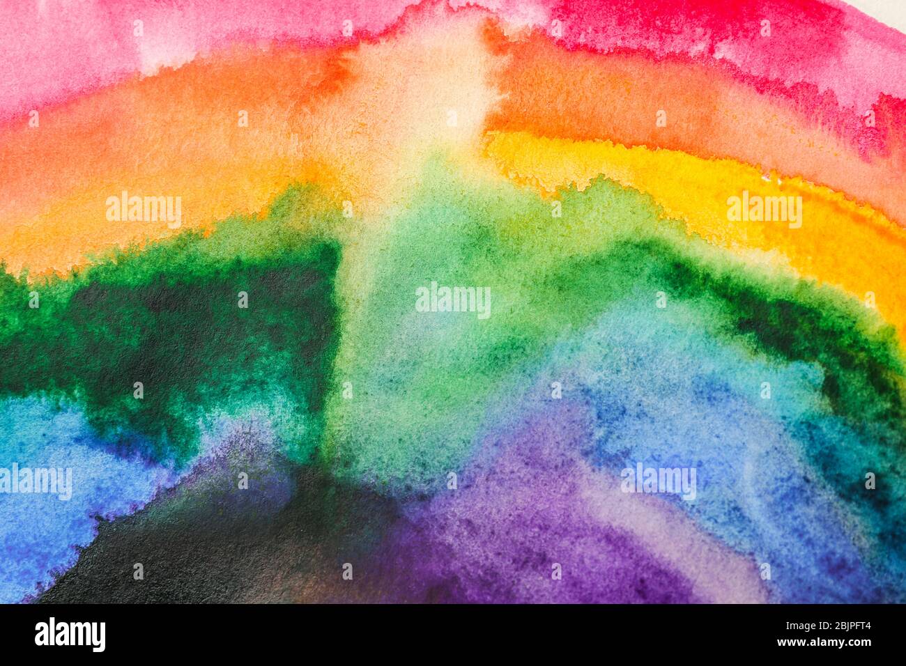 Abstract rainbow painting Stock Photo - Alamy