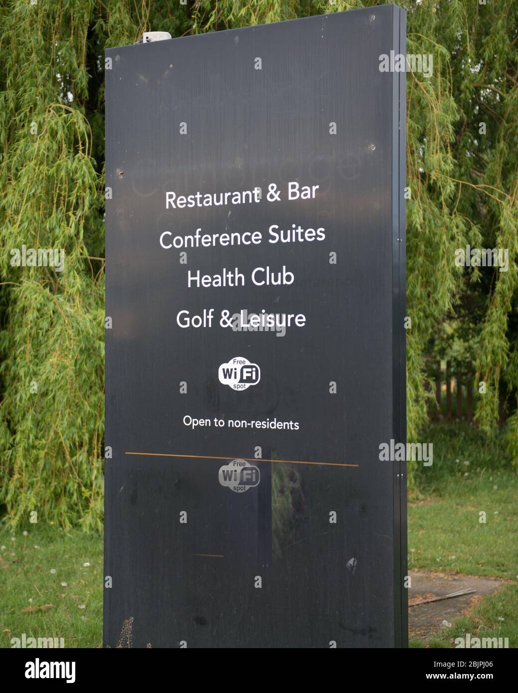 Hotel facilities board with no name Stock Photo - Alamy