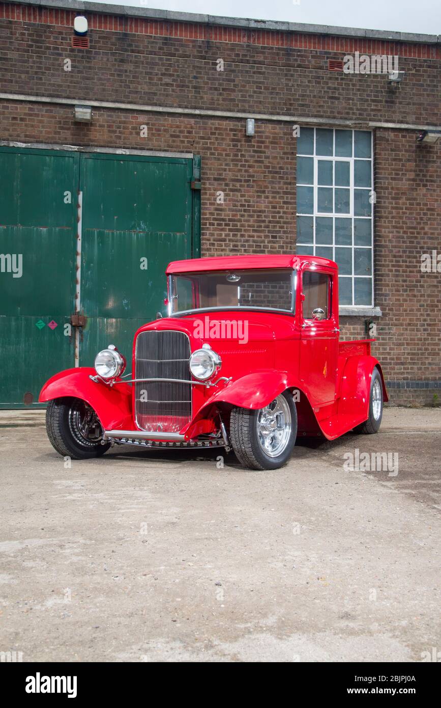 1932 Ford Model B pickup truck based hot rod Stock Photo - Alamy