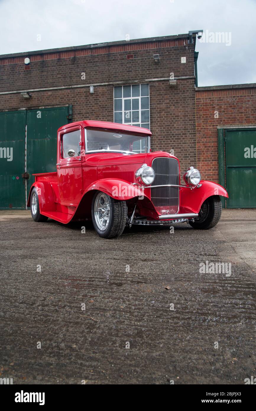 1932 Ford Model B pickup truck based hot rod Stock Photo - Alamy