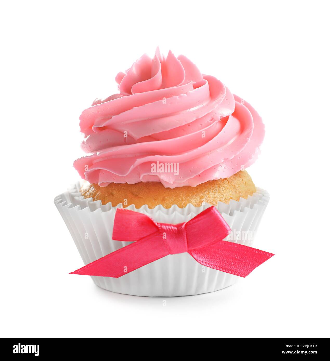 Yummy cupcake on white background Stock Photo - Alamy