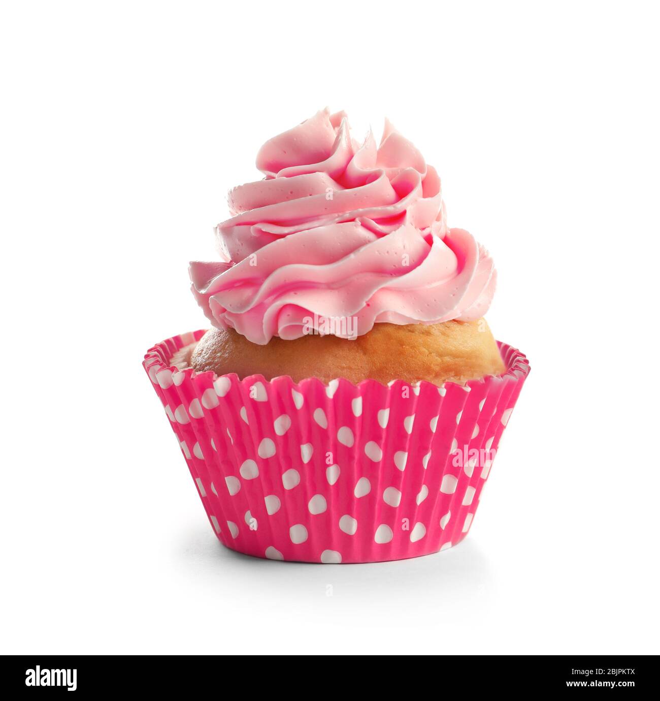 Yummy cupcake on white background Stock Photo - Alamy