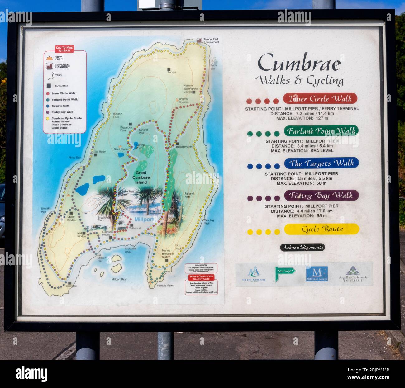 Cumbrae cycle map hi-res stock photography and images - Alamy
